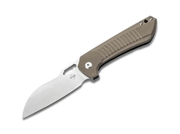 Boker Swoopy Light Brown G10 Handle Nitro-V 01BO693 - White Mountain Knives