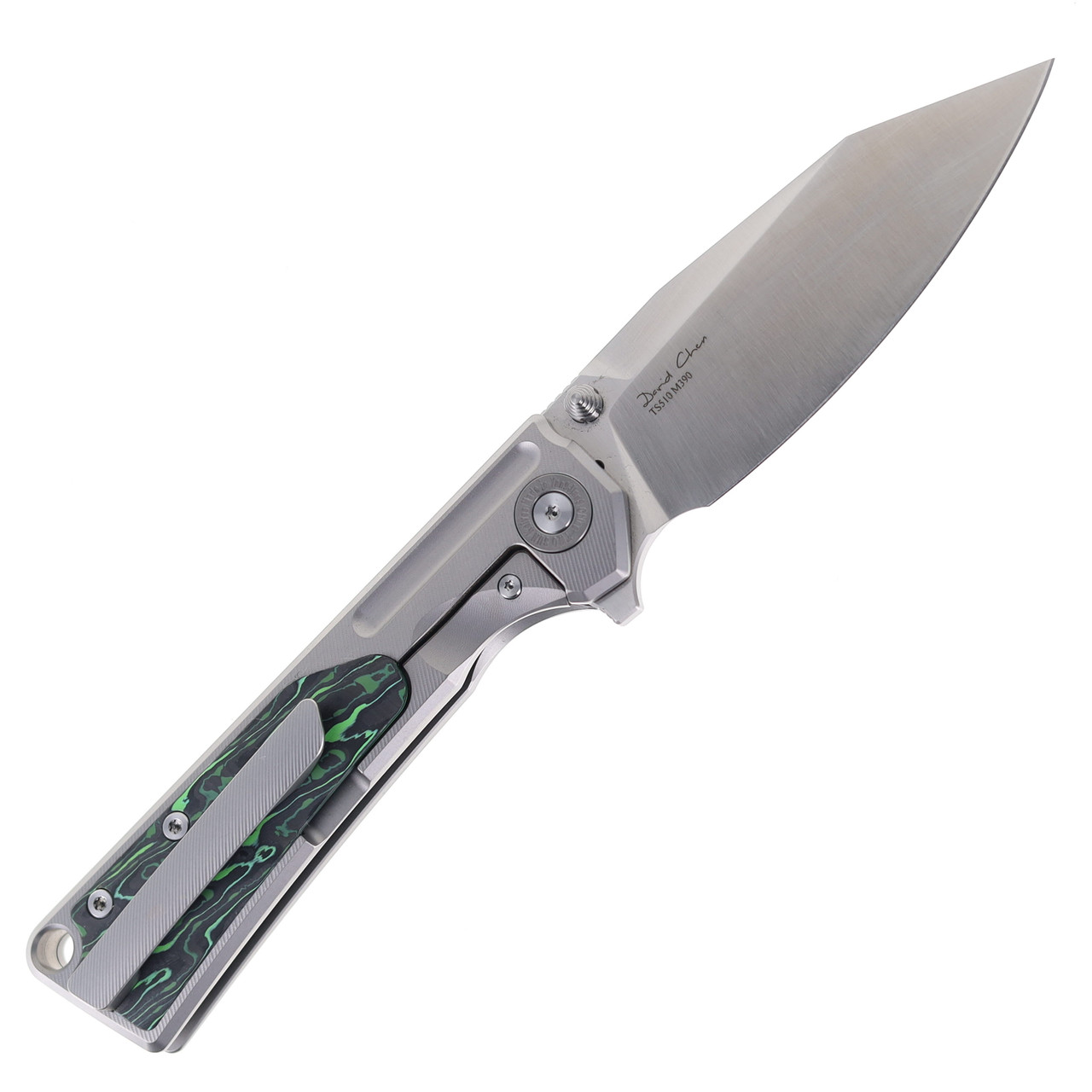 Two Sun Snake Shadow Folding Knife Carbon Fiber Titanium Handle M390 ...