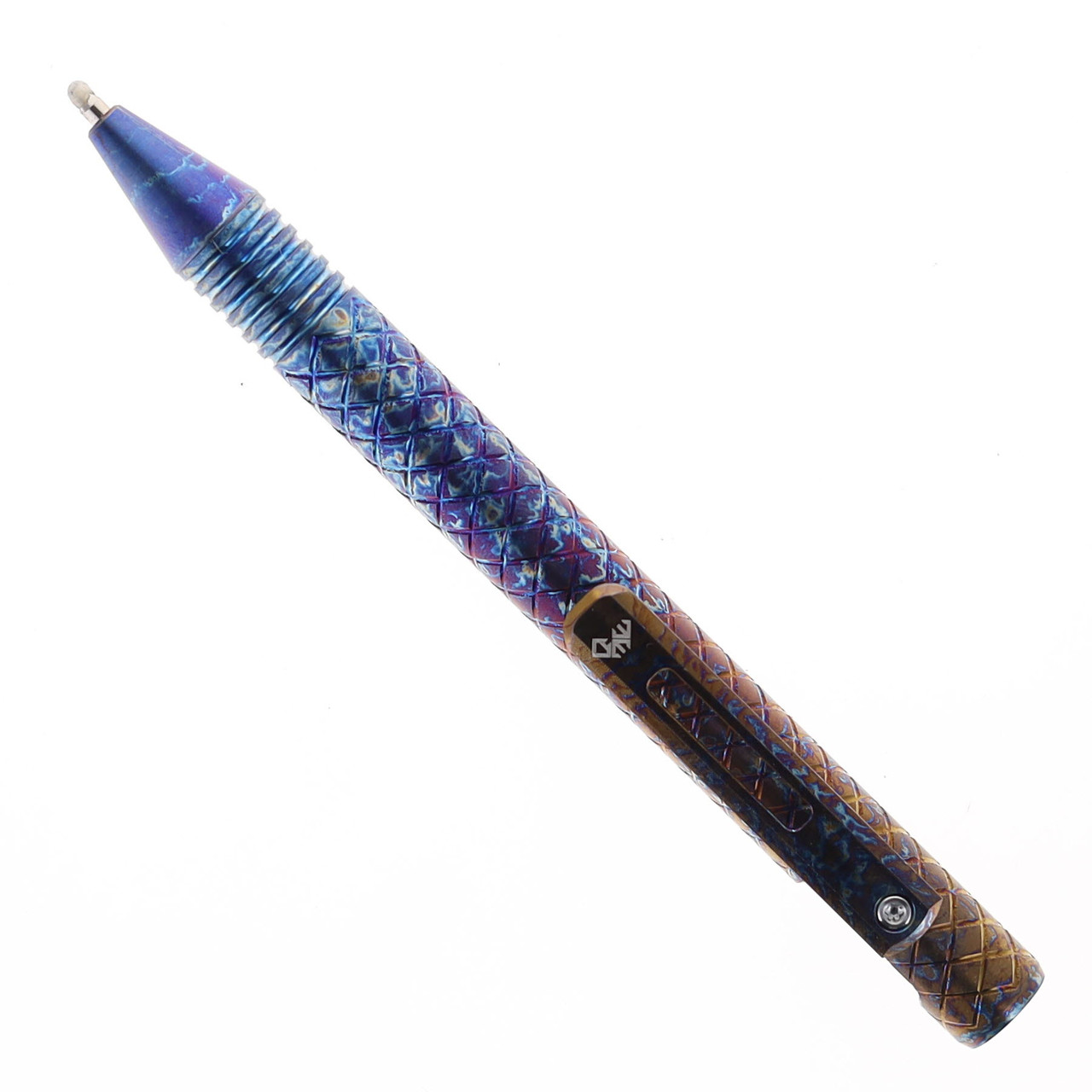 Two Sun Push Button Pen Checkered Color Titanium Body Black Ink PEN-37 ...