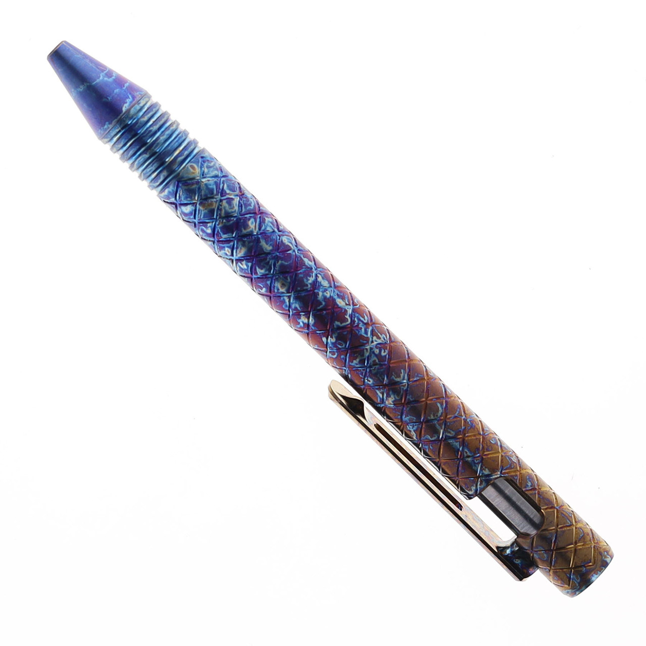 Two Sun Push Button Pen Checkered Color Titanium Body Black Ink PEN-37 ...
