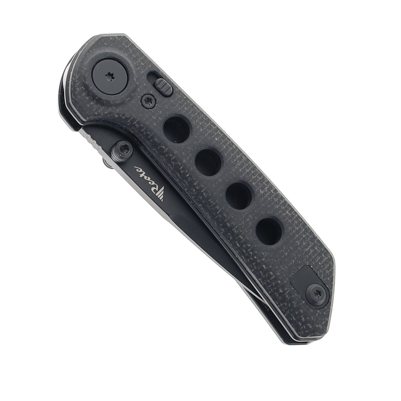 Reate Pl Xt Folding Knife Black Micarta Handle Nitro V Plain Edge Black