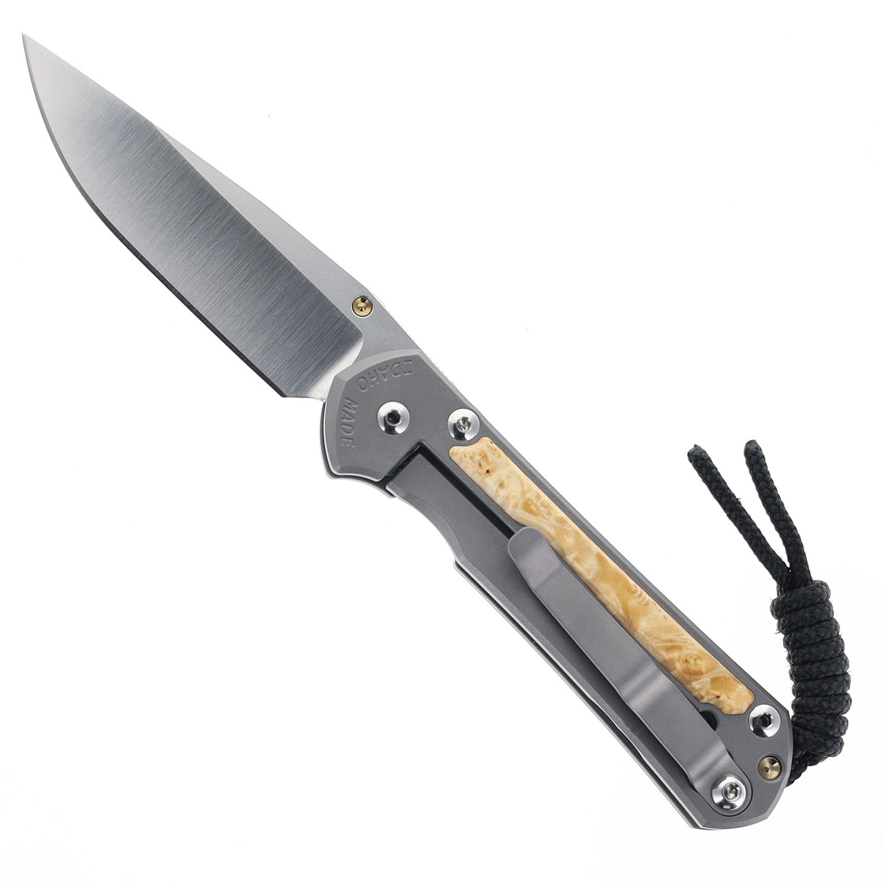 LEFT HANDED Chris Reeve Small Sebenza Box Elder Inlay Pocket Knife Gray ...