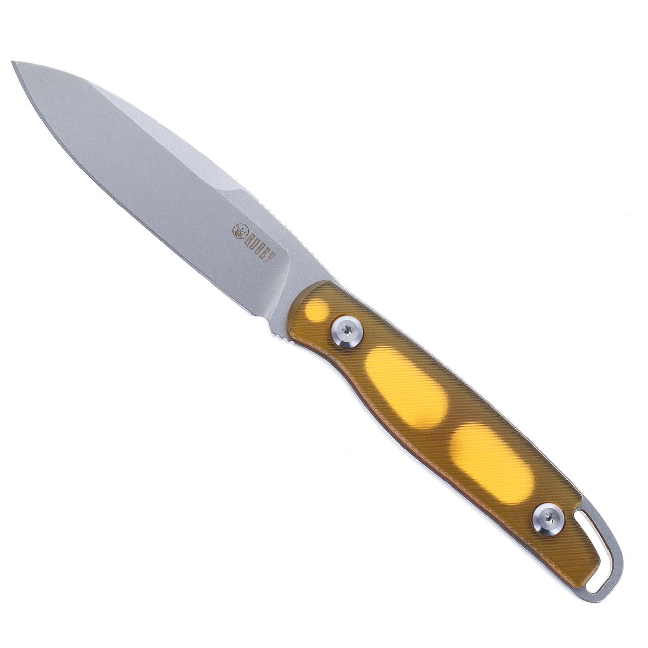 Kubey Dust Devil Fixed Blade Knife Ultem Handle 14C28N Spear Point ...