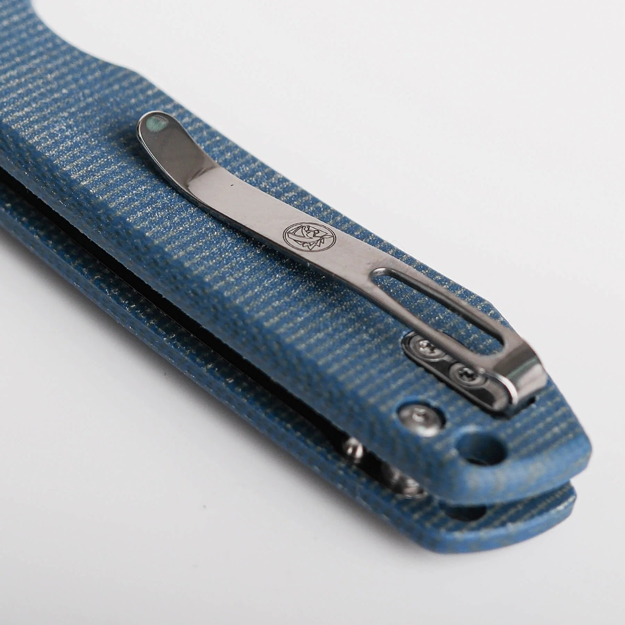 Vosteed Raccoon Top Liner Lock Folding Knife Blue Micarta Handle 14C28N ...