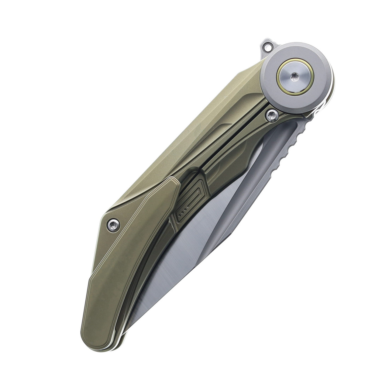 Bestech Seraph Folding Knife Bronze Titanium Handle M390 Plain Edge ...