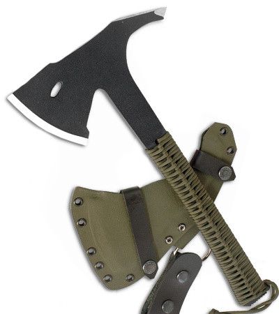 Condor Sentinel Axe Army Green Steel/Cord Handle 1075 Plain Black Blade ...