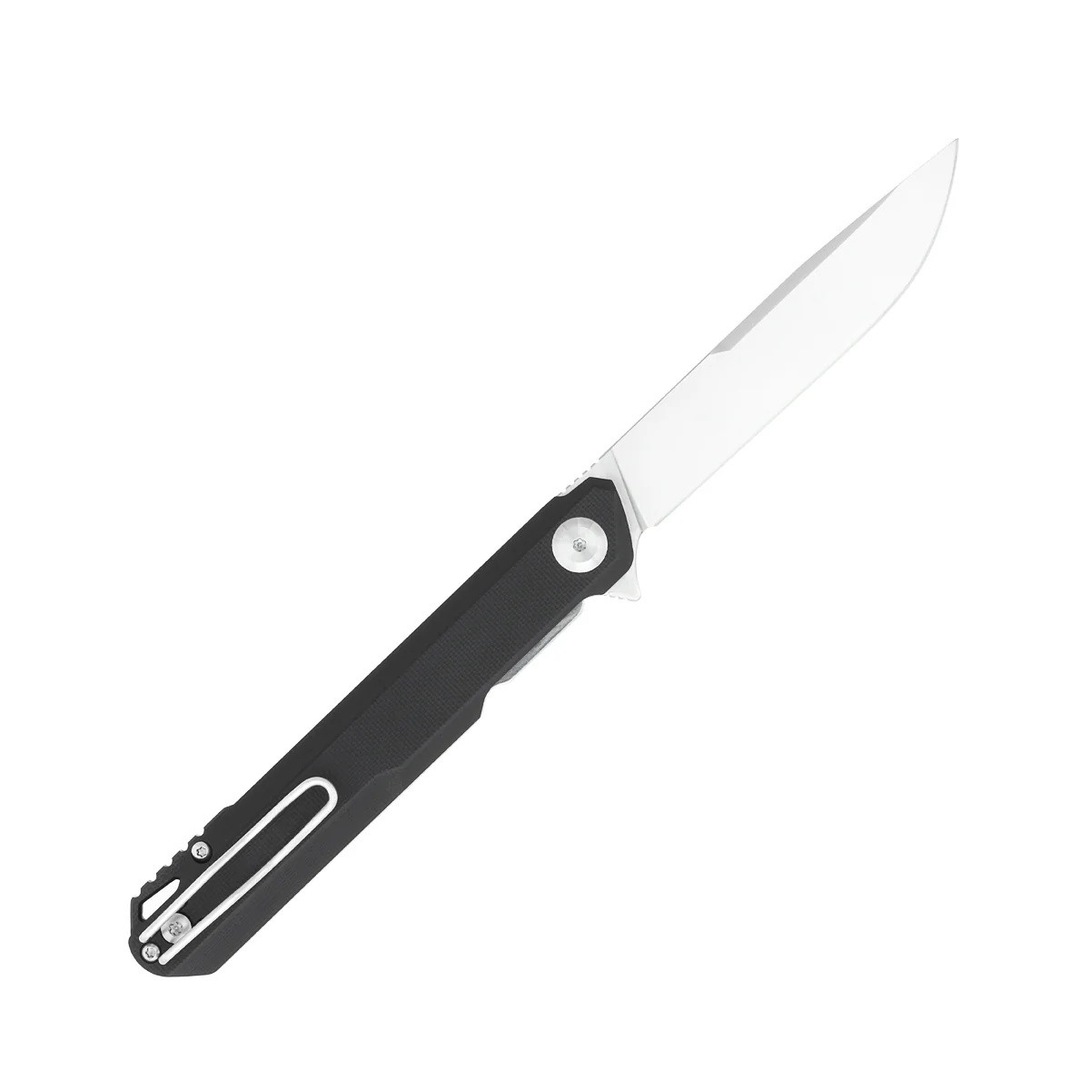 CobraTec Monarch Folding Knife Black G10 Handle D2 Plain Edge CTMONBLK