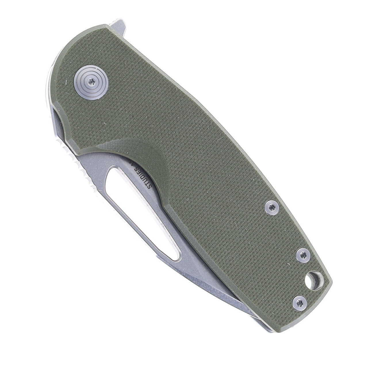 SOG Stout FLK Folding Knife Olive Drab/Silver G10 Handle D2 Clip Point ...