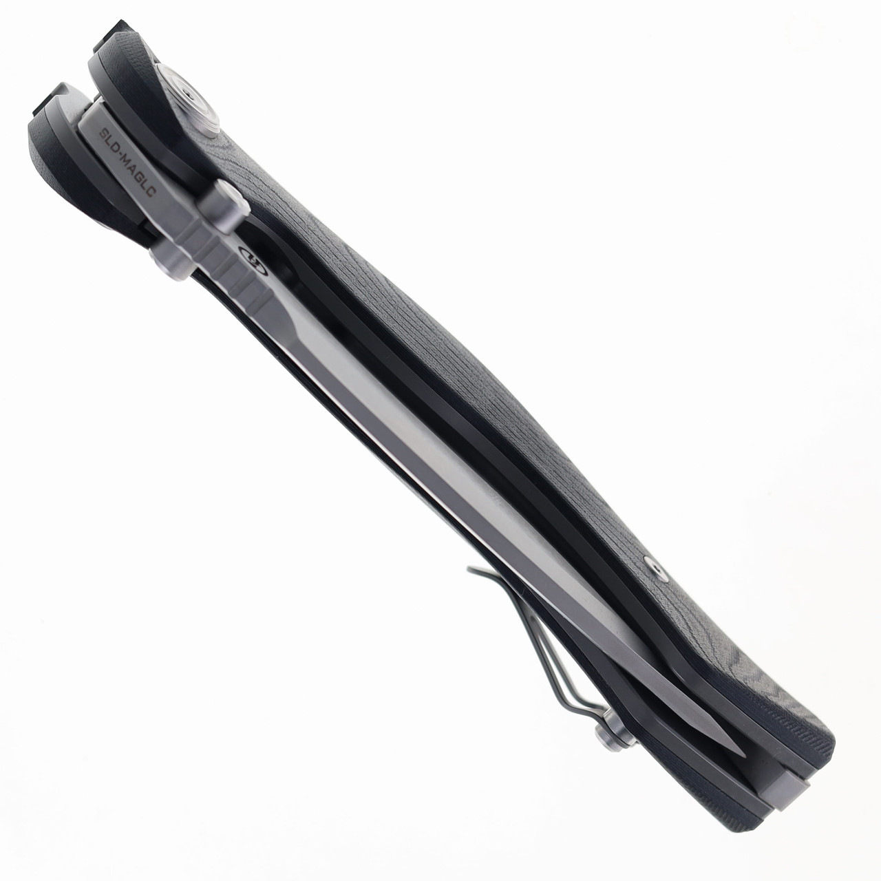 Maxace Vortex-S Folding Knife Black Micarta Handle SLD-magic Plain Edge M26A