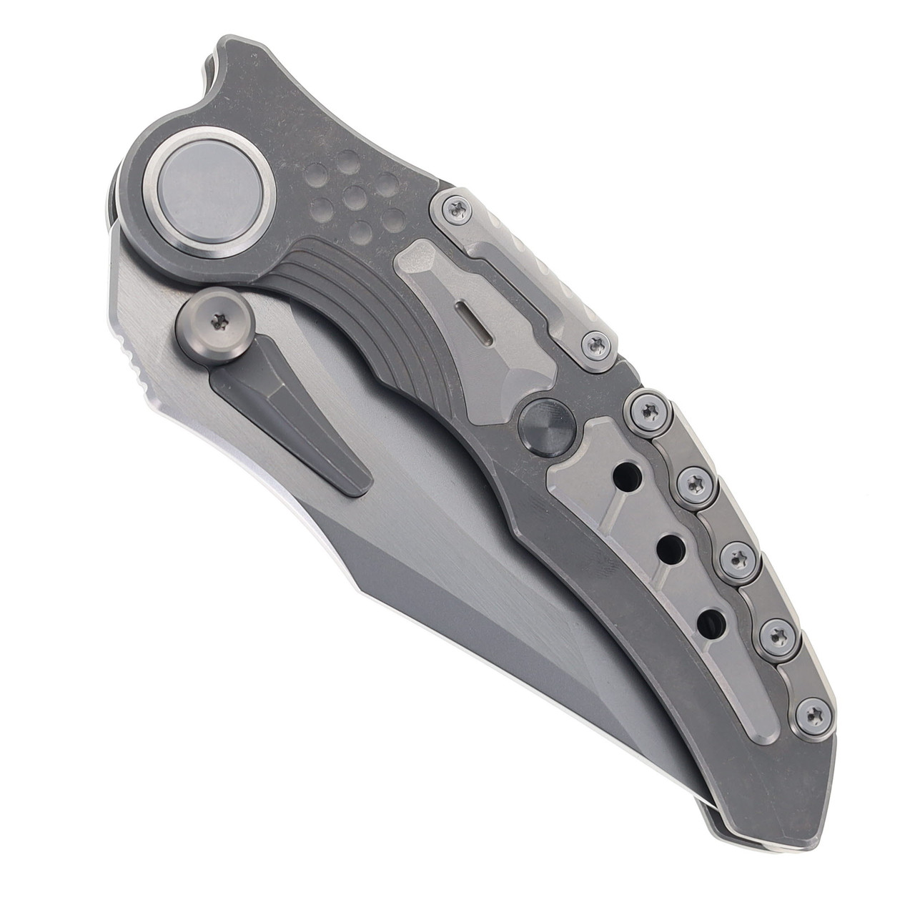 Maxace Titanis II Knife Stonewashed Titanium MagnaCut Steel Blade