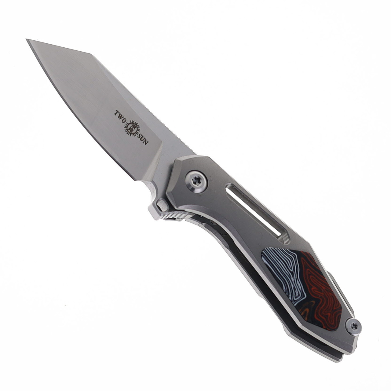 Two Sun Mini Folding Knife Titanium/Carbon Fiber Inlay Handle M390 ...