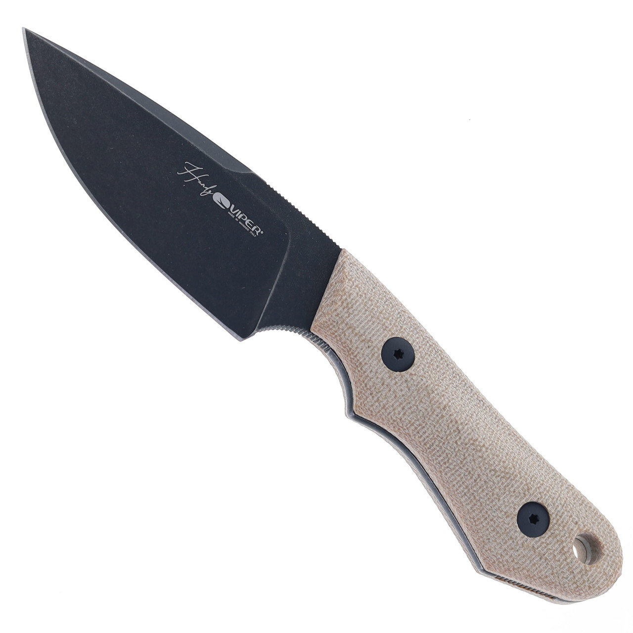 Viper Manico Fixed Blade Knife Natural Canvas Micarta Handle Magnacut ...