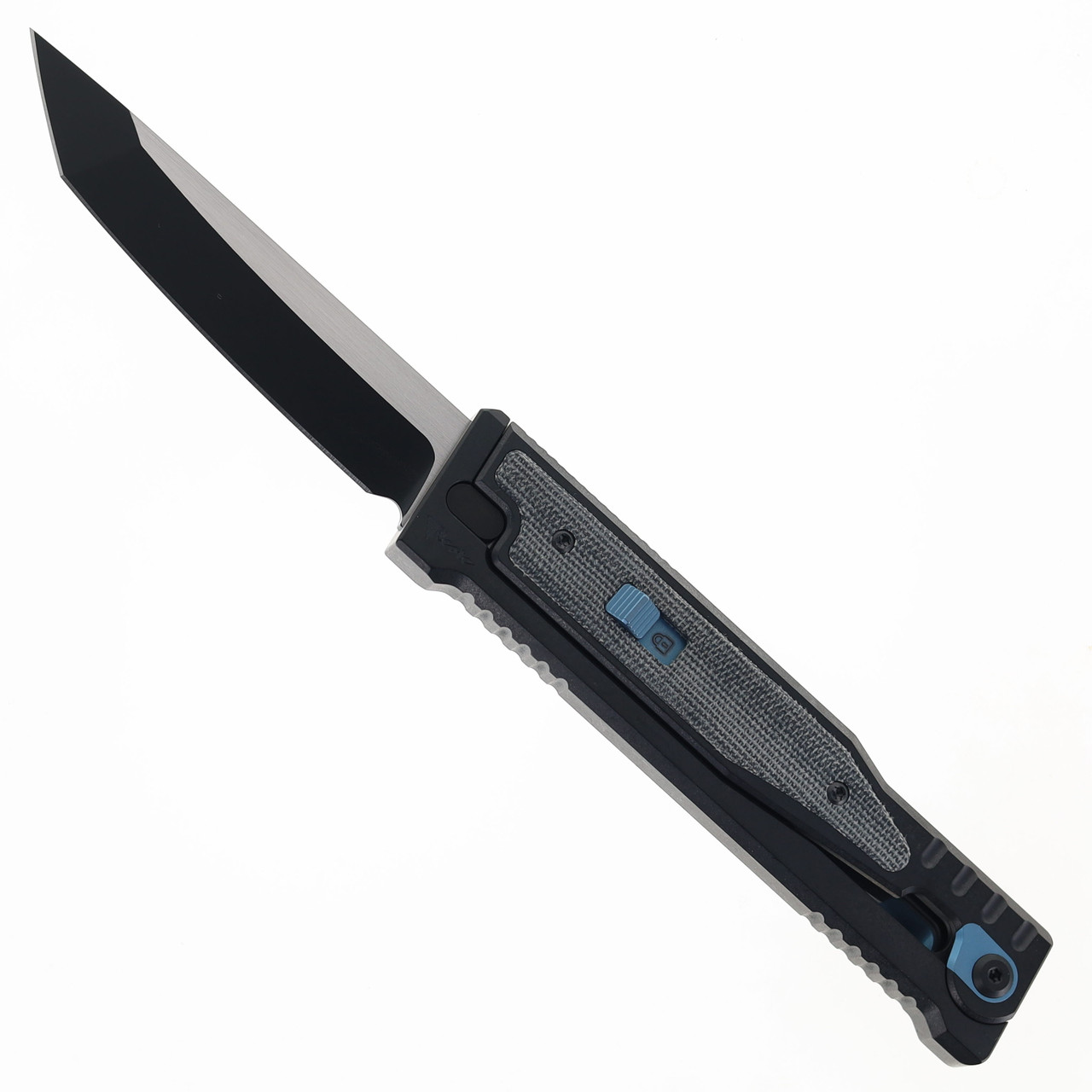 Reate EXO Pocket Knife Black Micarta Inlay Handle PVD/Satin Emax Tanto ...