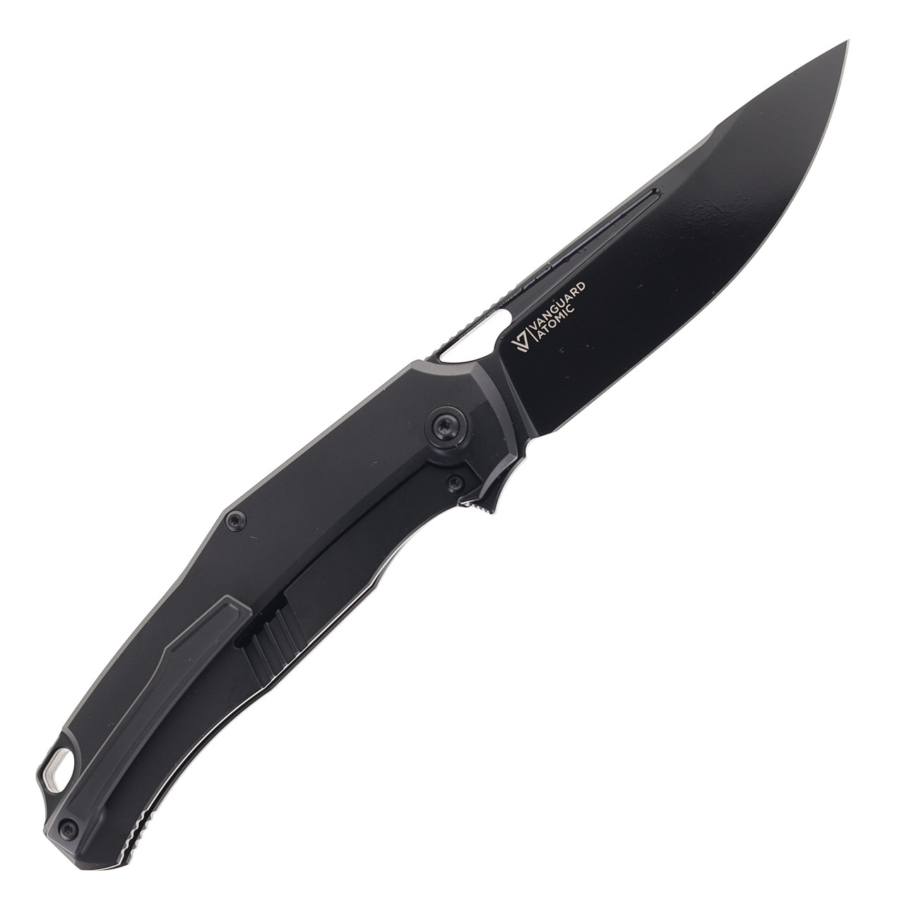 Vanguard Knives Atomic Folding Knife PVD Phantom Black Titanium Handle ...