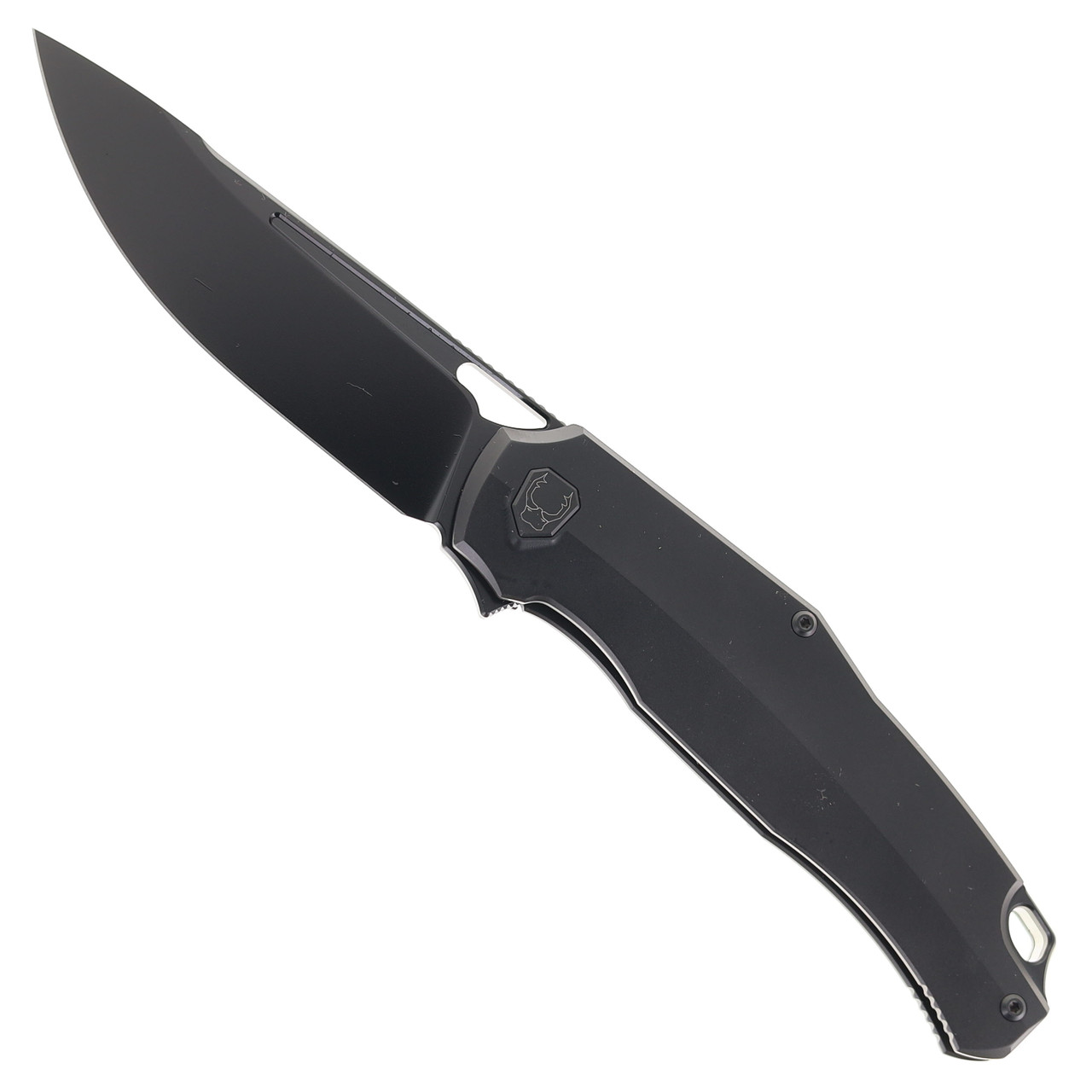 Vanguard Knives Atomic Folding Knife Samurai Black Titanium Handle M390 ...