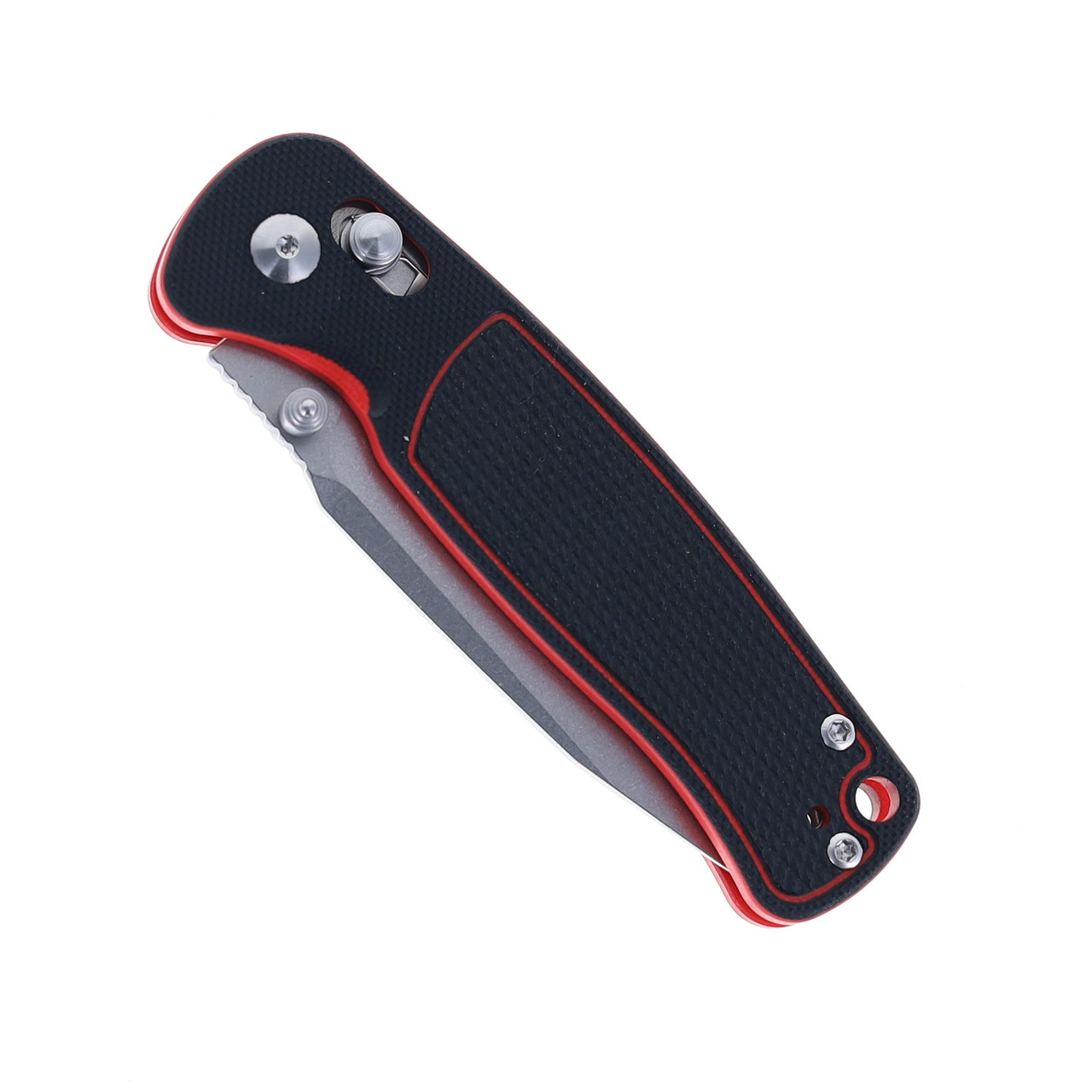 CJRB Shale Folding Knife Black/Red G10 Stonewashed AR-RMP9 Blade J1943-BRE