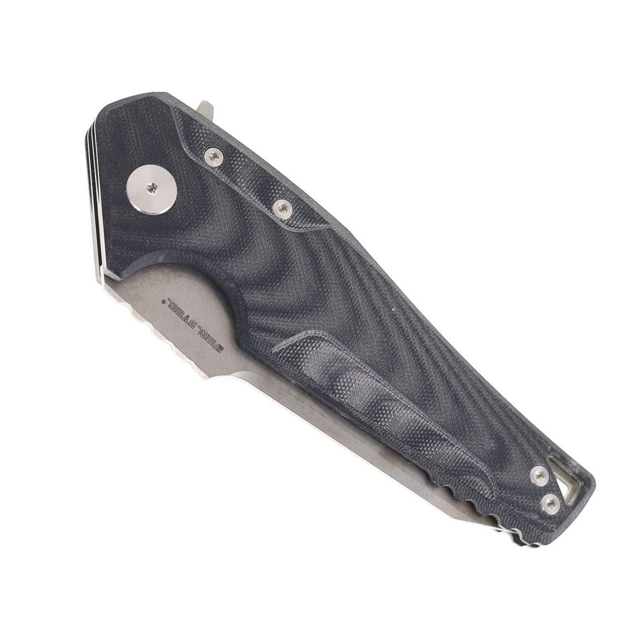 Real Steel Echo Folding Knife Black G10 Handle D2 Modified Tanto Plain ...