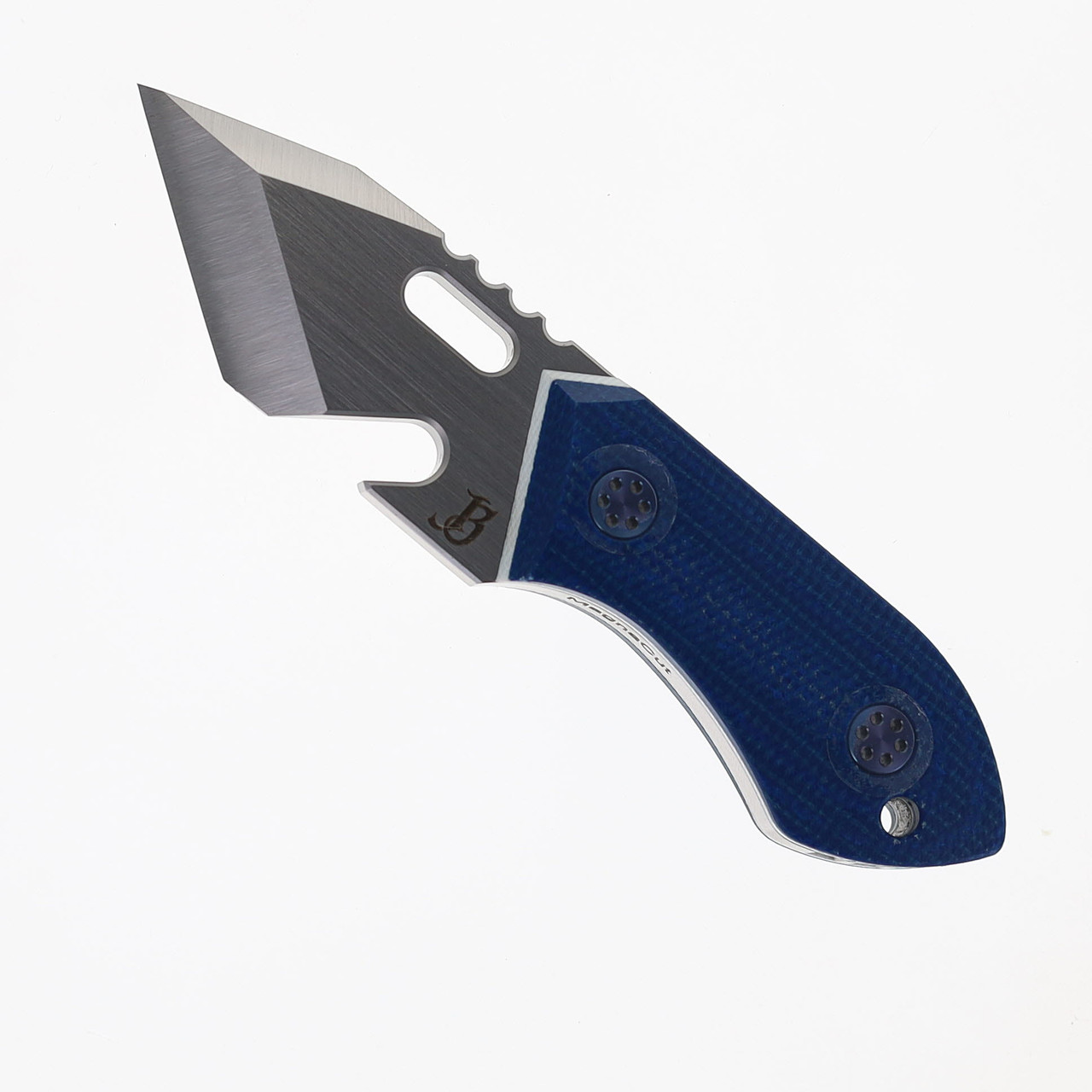 Mecforce Bergman Knives Brew Tool Fixed Blade Knife Blue Micarta Handle ...