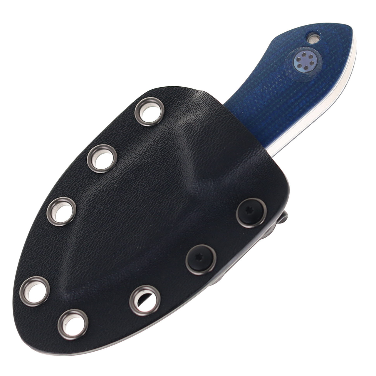 Mecforce Bergman Knives Brew Tool Fixed Blade Knife Blue Micarta Handle ...