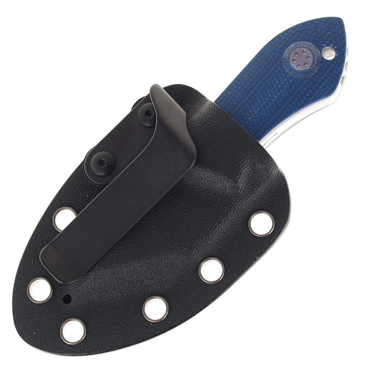 Mecforce Bergman Knives Brew Tool Fixed Blade Knife Blue Micarta Handle ...