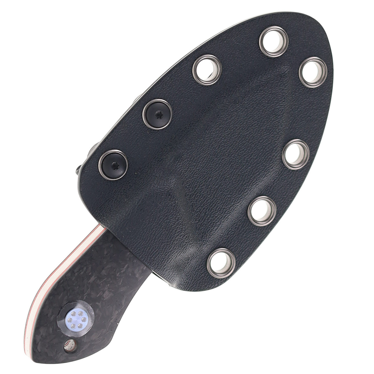 Mecforce Bergman Knives Brew Tool Fixed Blade Knife Carbon Fiber Red ...