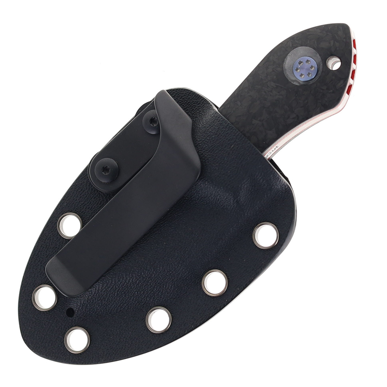 Mecforce Bergman Knives Brew Tool Fixed Blade Knife Carbon Fiber Red ...