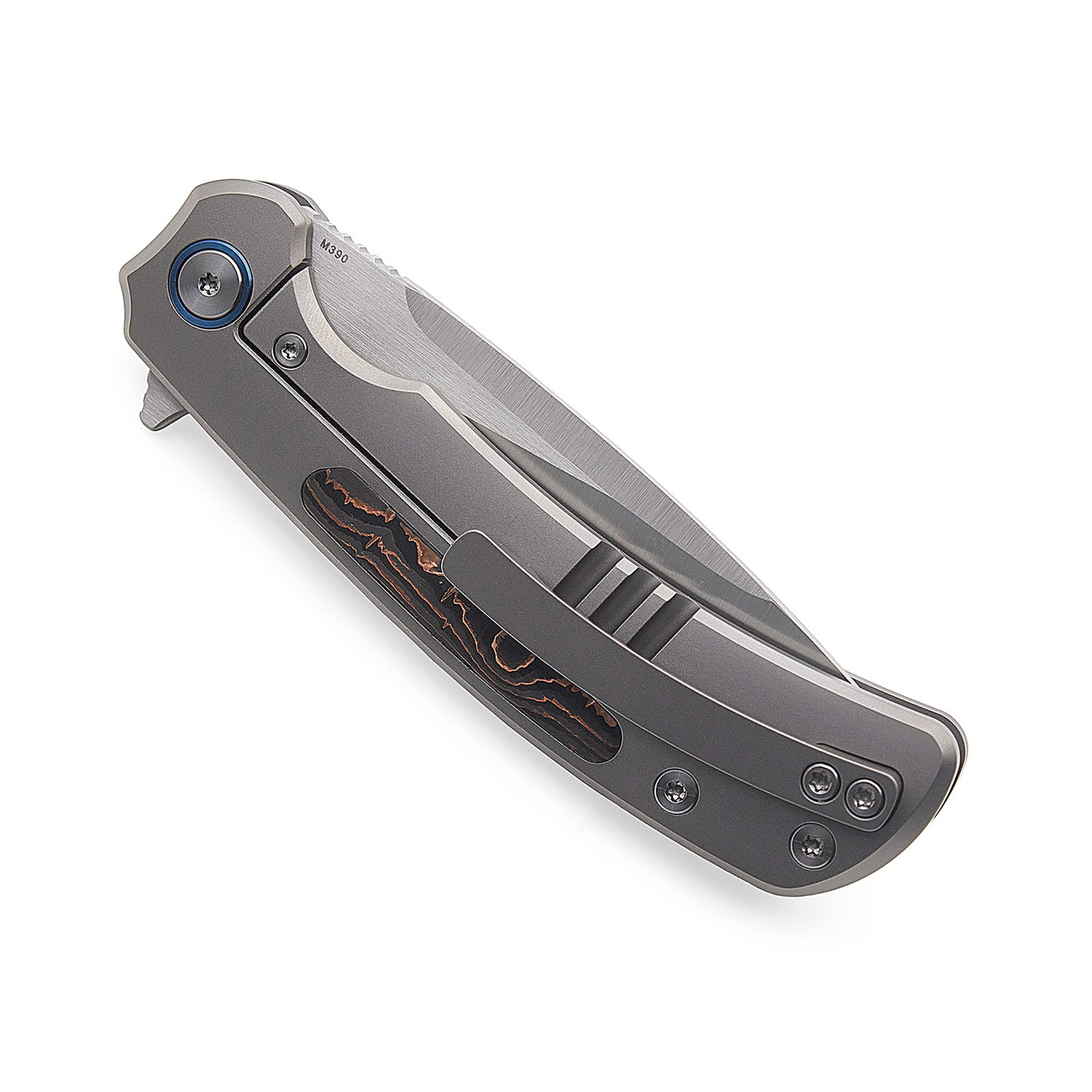 Miguron Ramto Folding Knife Titanium/Bronze Carbon Fiber Handle M390 ...