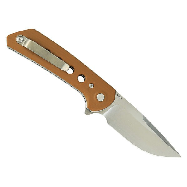 Reate PL-XF Tan G10 Handle Stonewashed Blade Folding Knife - White ...