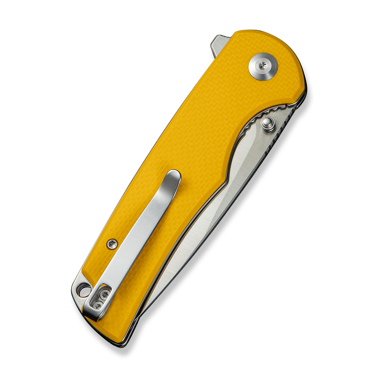 Sencut Praktisk Folding Knife Yellow G10 Handle 9Cr18MoV Plain Edge ...