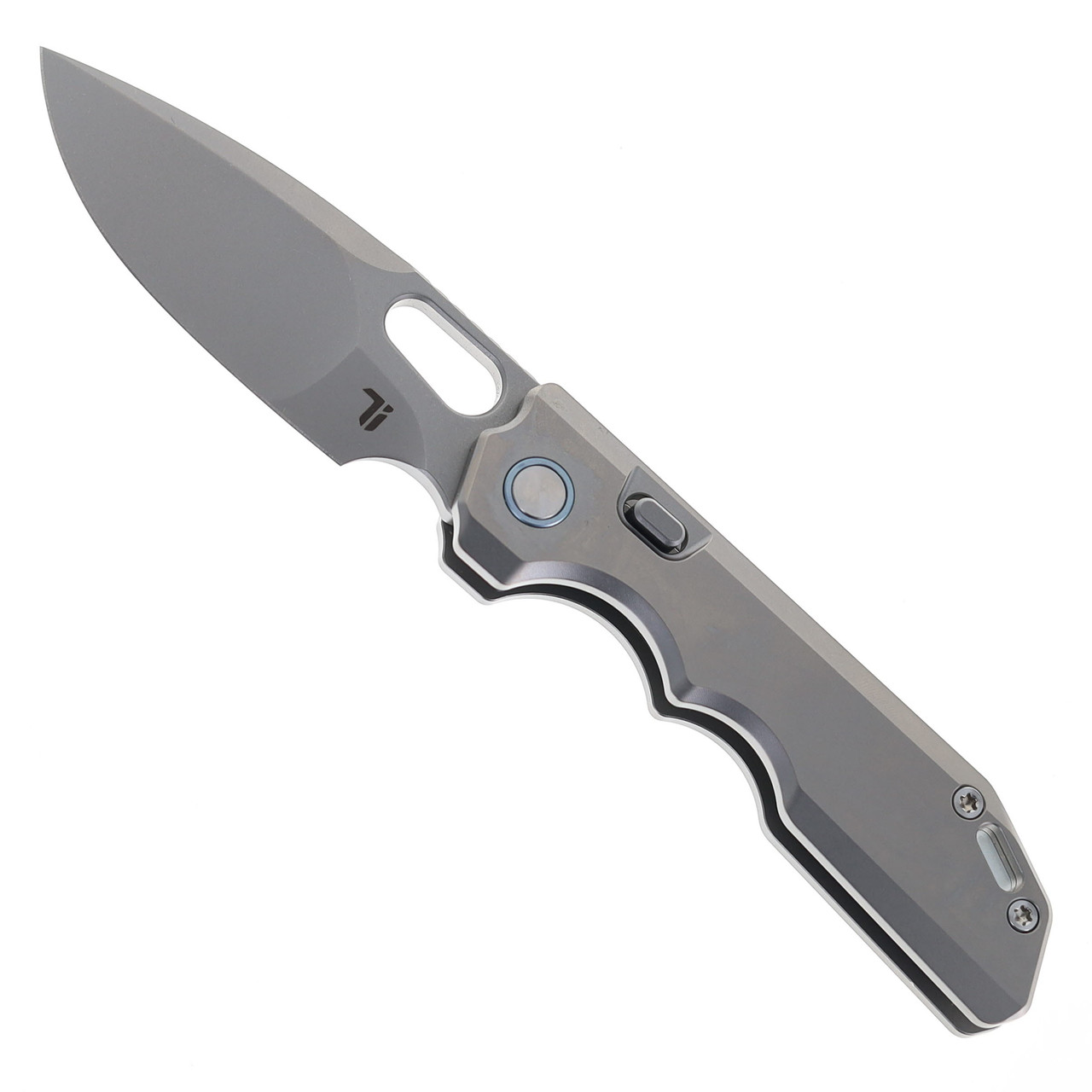 Ticonic Knives Ticonic1 Folding Knife Smooth Titanium Handle M390 Blade ...