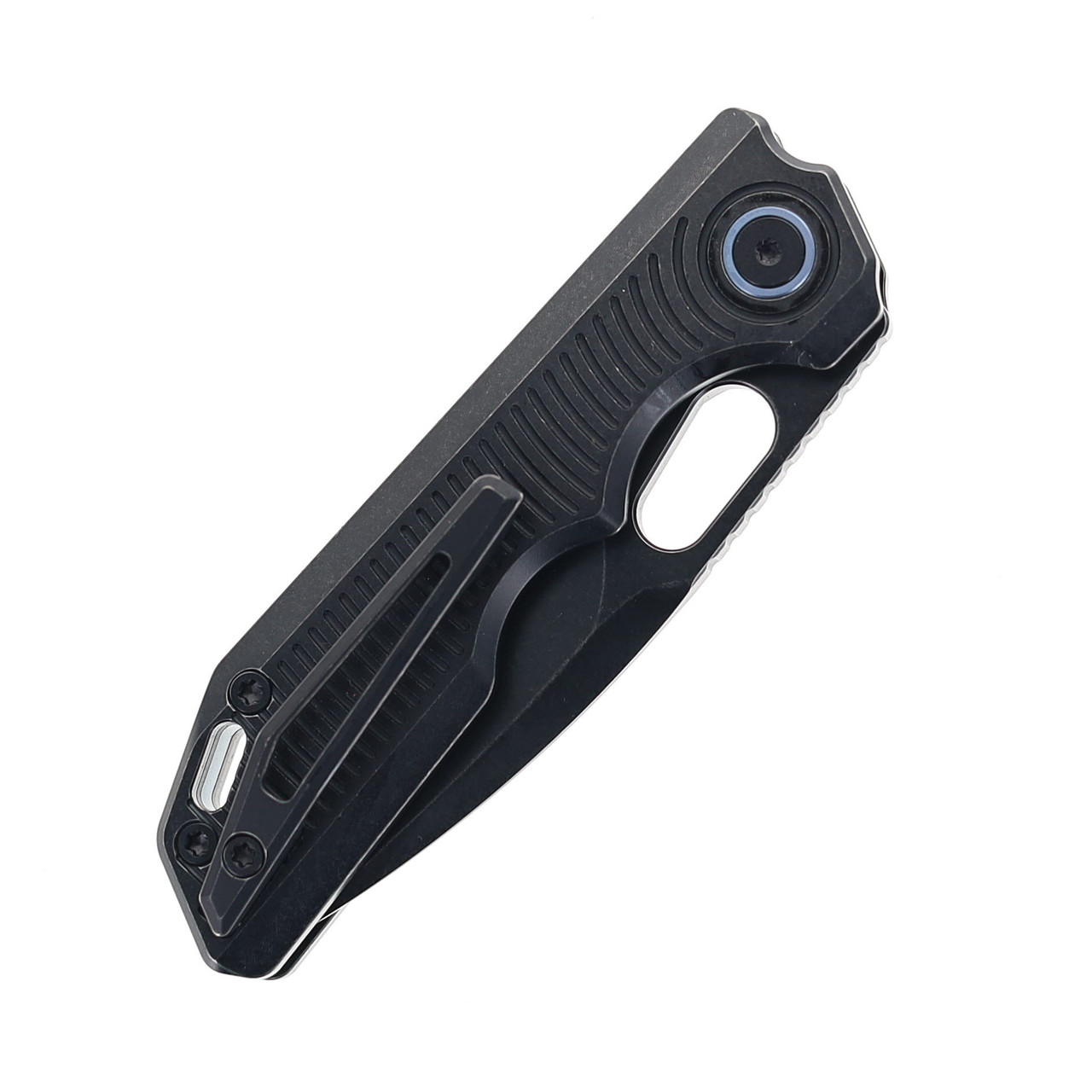 Ticonic Knives Ticonic1 Folding Knife Black Textured Titanium Handle ...