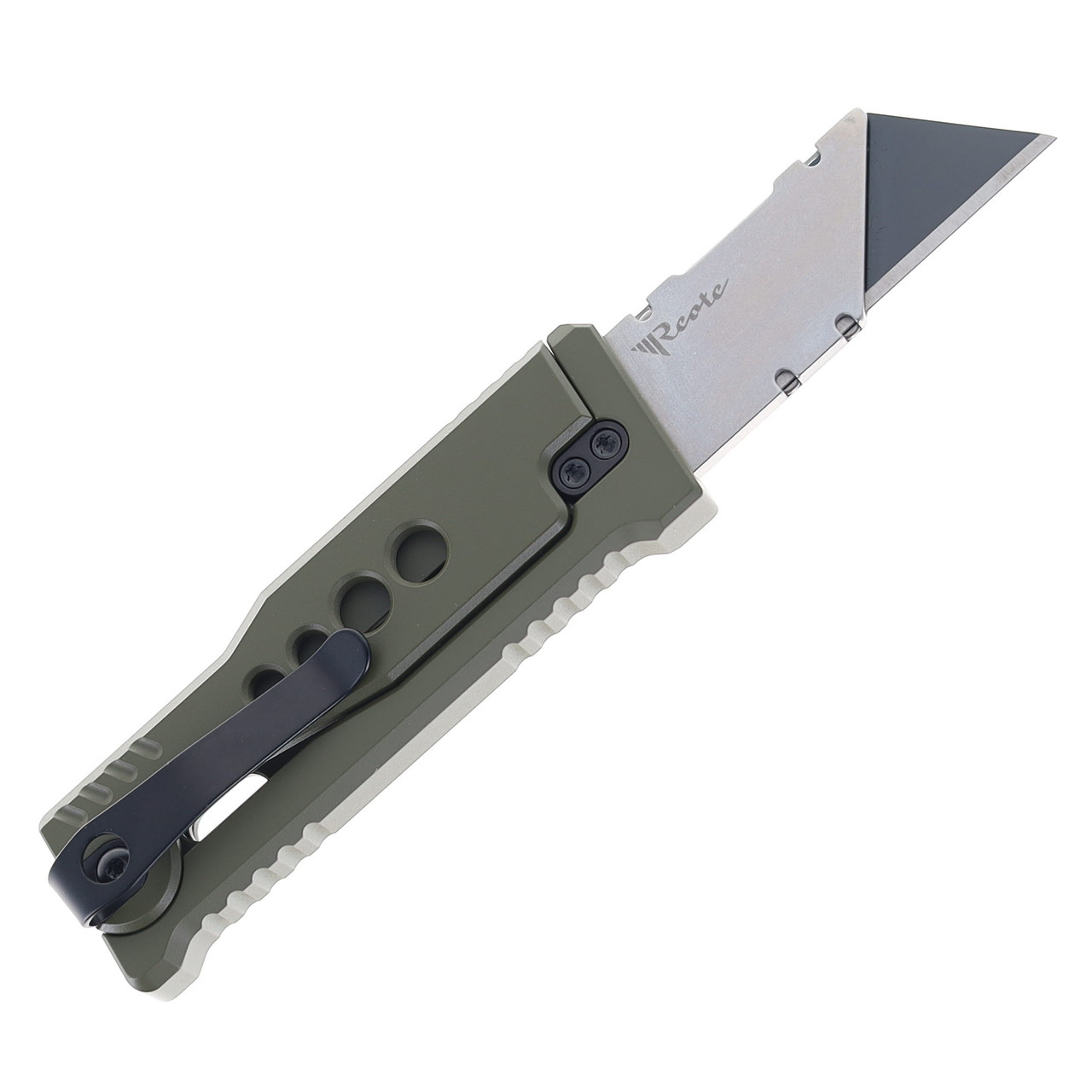 Reate Exo-U Utility Knife OD Green Aluminum Speed Hole - White Mountain ...