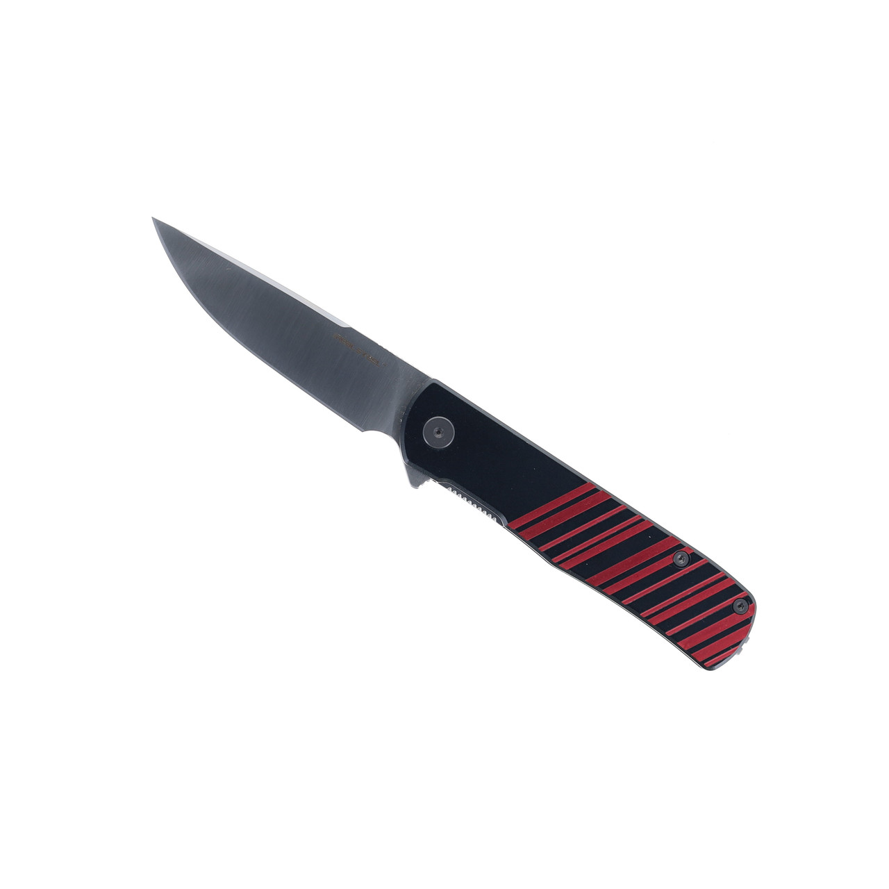 Real Steel Karly Folding Knife Black | Red Aluminum Handle Satin VG-10 ...