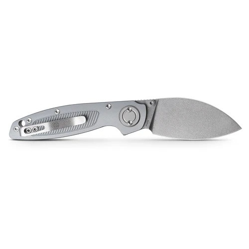 Vosteed Shilin Cutter Folding Knife Gray Aluminum Handle Elmax Plain ...