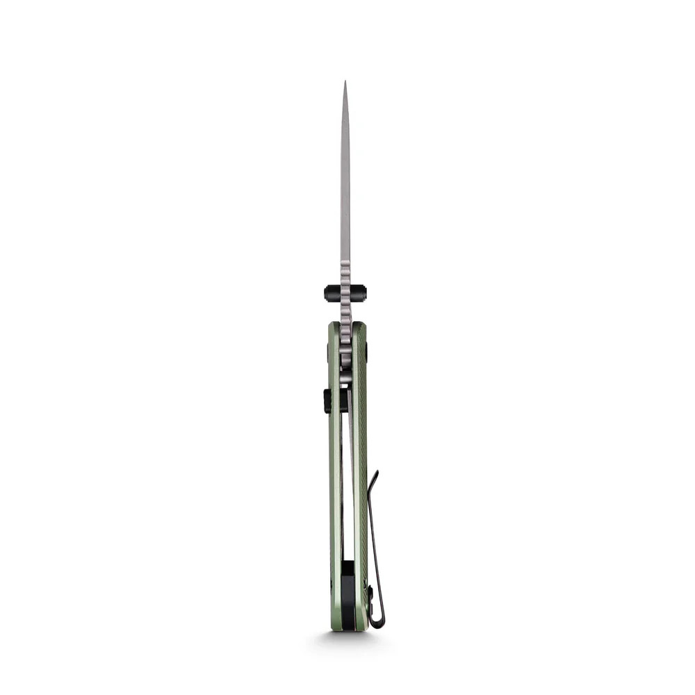 Vosteed Marten Folding Knife Green Aluminum Handle 154CM Plain Edge ...