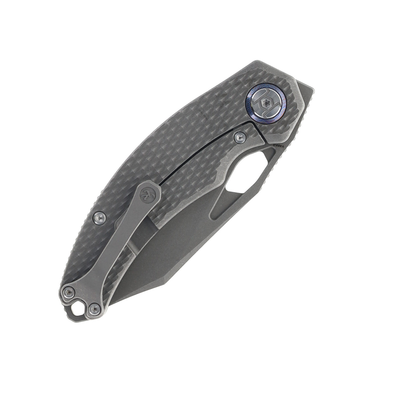 Kunwu K706c T1 Compadre Folding Knife Diamond Titanium Stonewash Handle