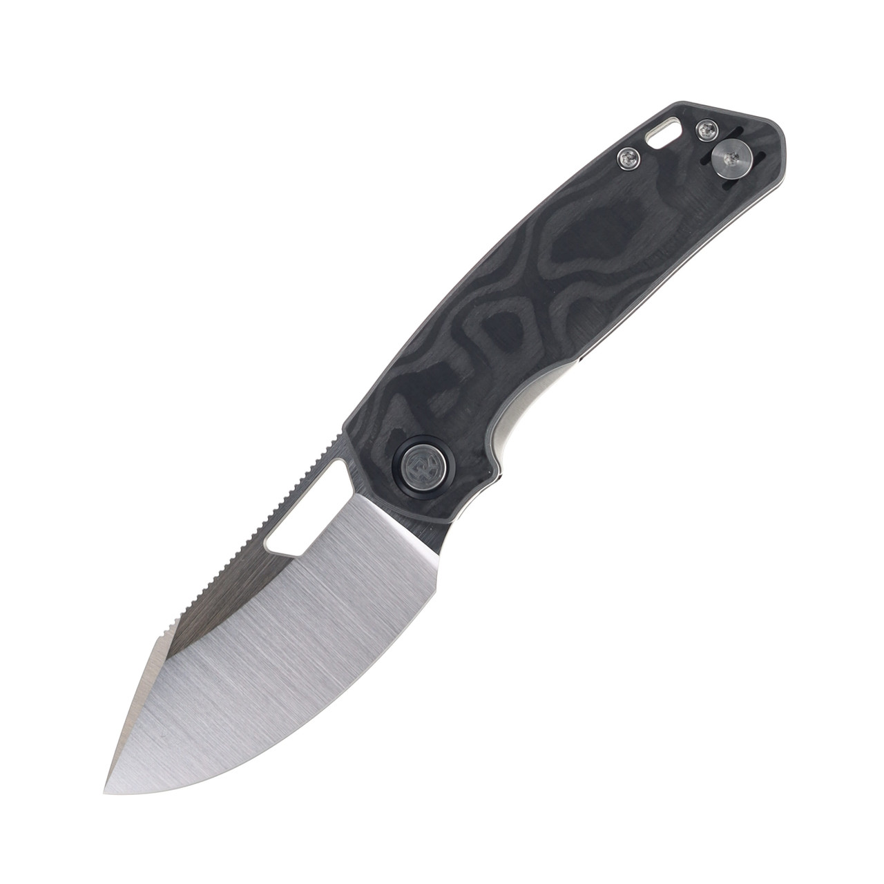 Divo Knives Growler Mini Pocket Knife Black Pearl Camo Carbon Handle ...