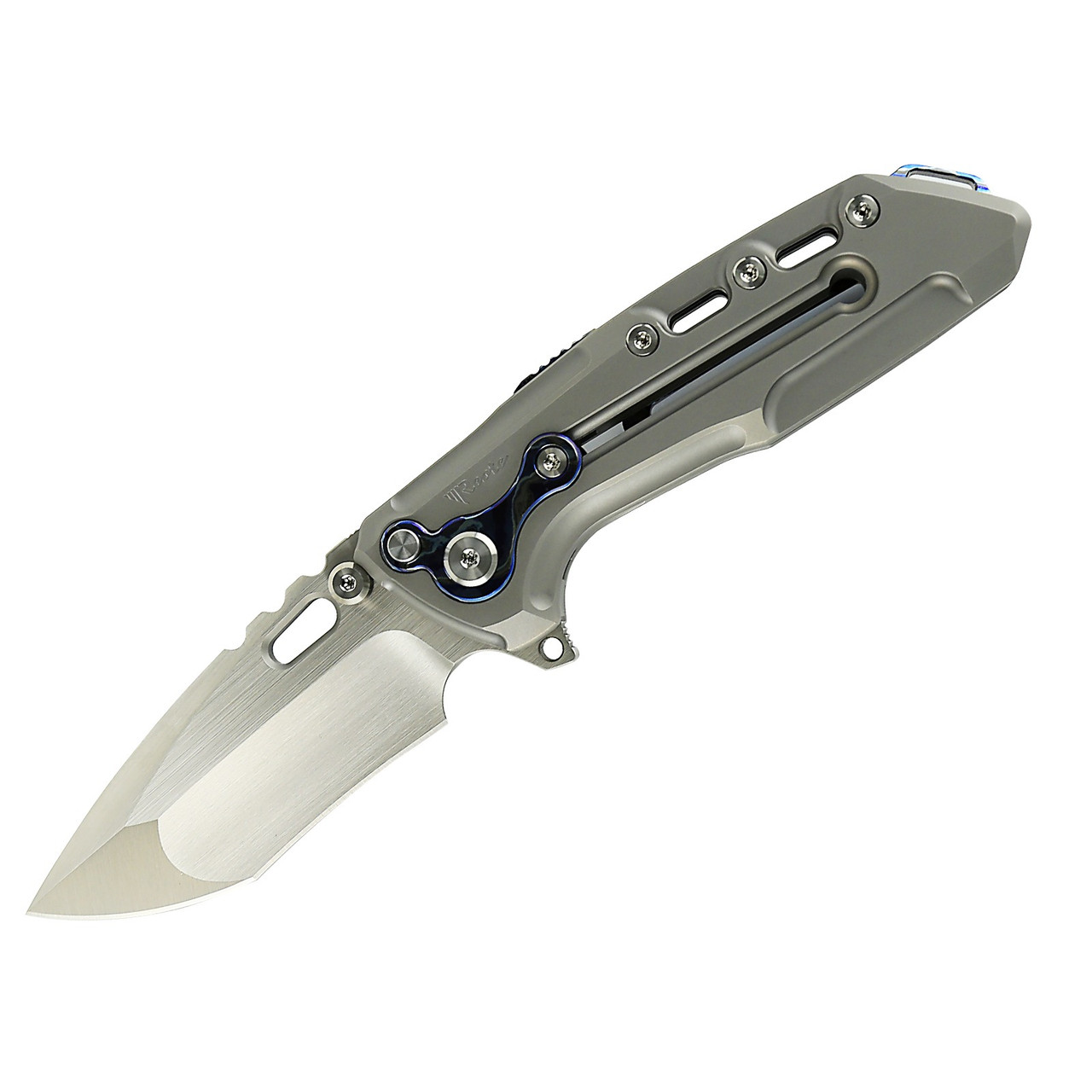 Reate T1000 V2 Folding Knife Titanium Bead Blast Handle M390 Plain Edge