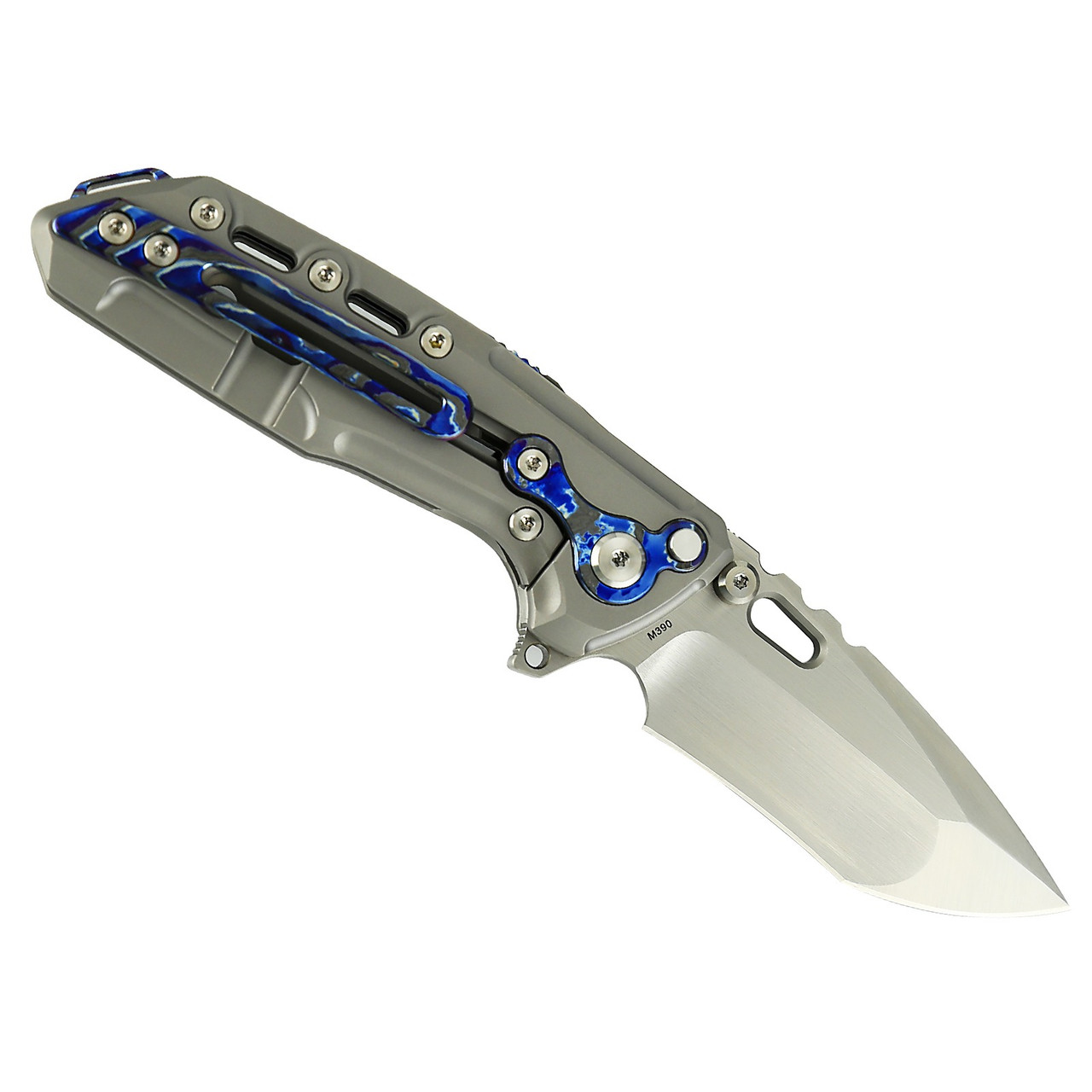 Reate T1000 V2 Folding Knife Titanium Bead Blast Handle M390 Plain Edge