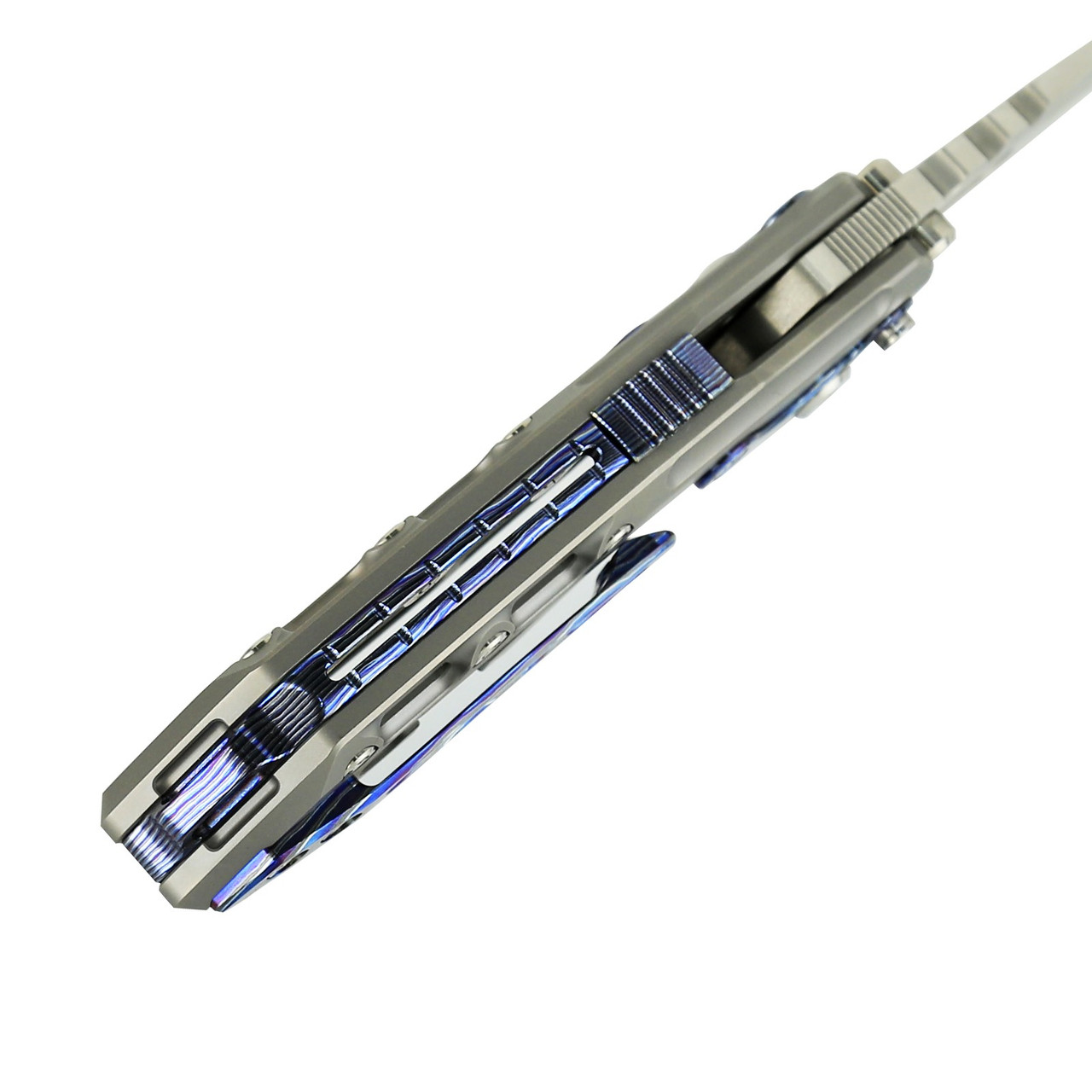 Reate T1000 V2 Folding Knife Titanium Bead Blast Handle M390 Plain Edge