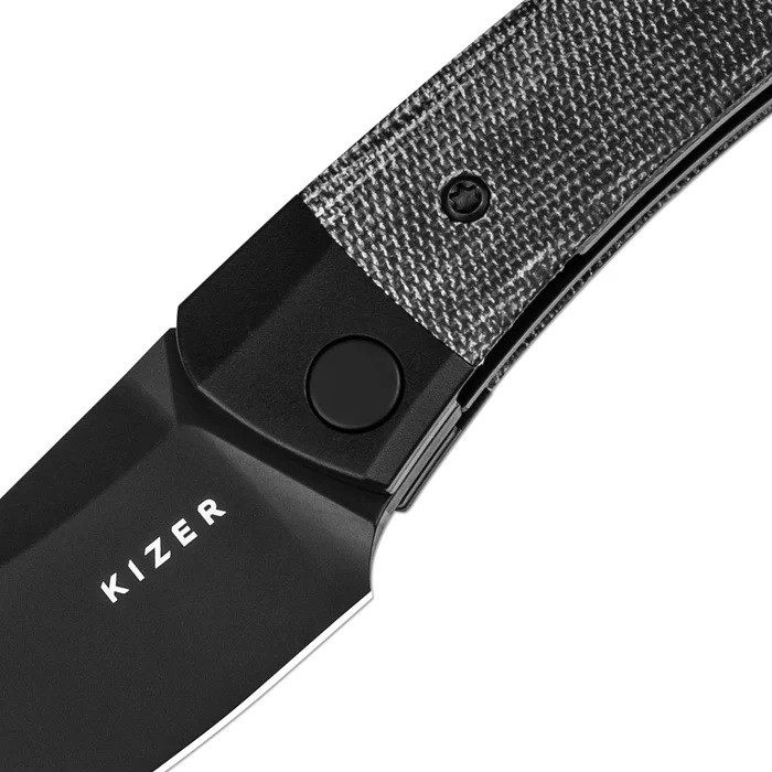 Kizer Mini Momo Folding Knife Black Aluminum/Micarta Handle 154CM Drop ...