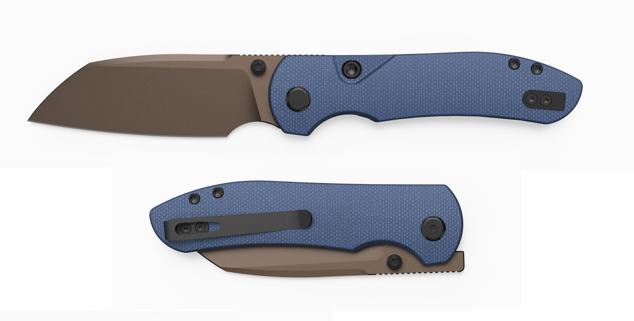 WMK Exclusive Vosteed LC Thornton Knife Black Micarta Handle Copper PVD ...