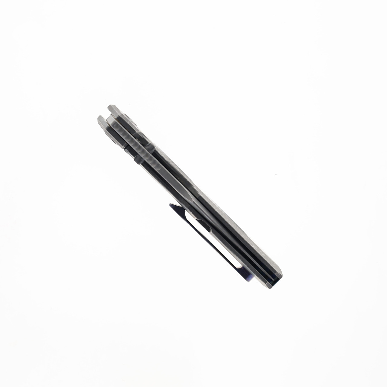 Poikilo Blade Marlin Midtech Folding Knife Titanium Handle M398 Harpoon Plain Edge Dark ...