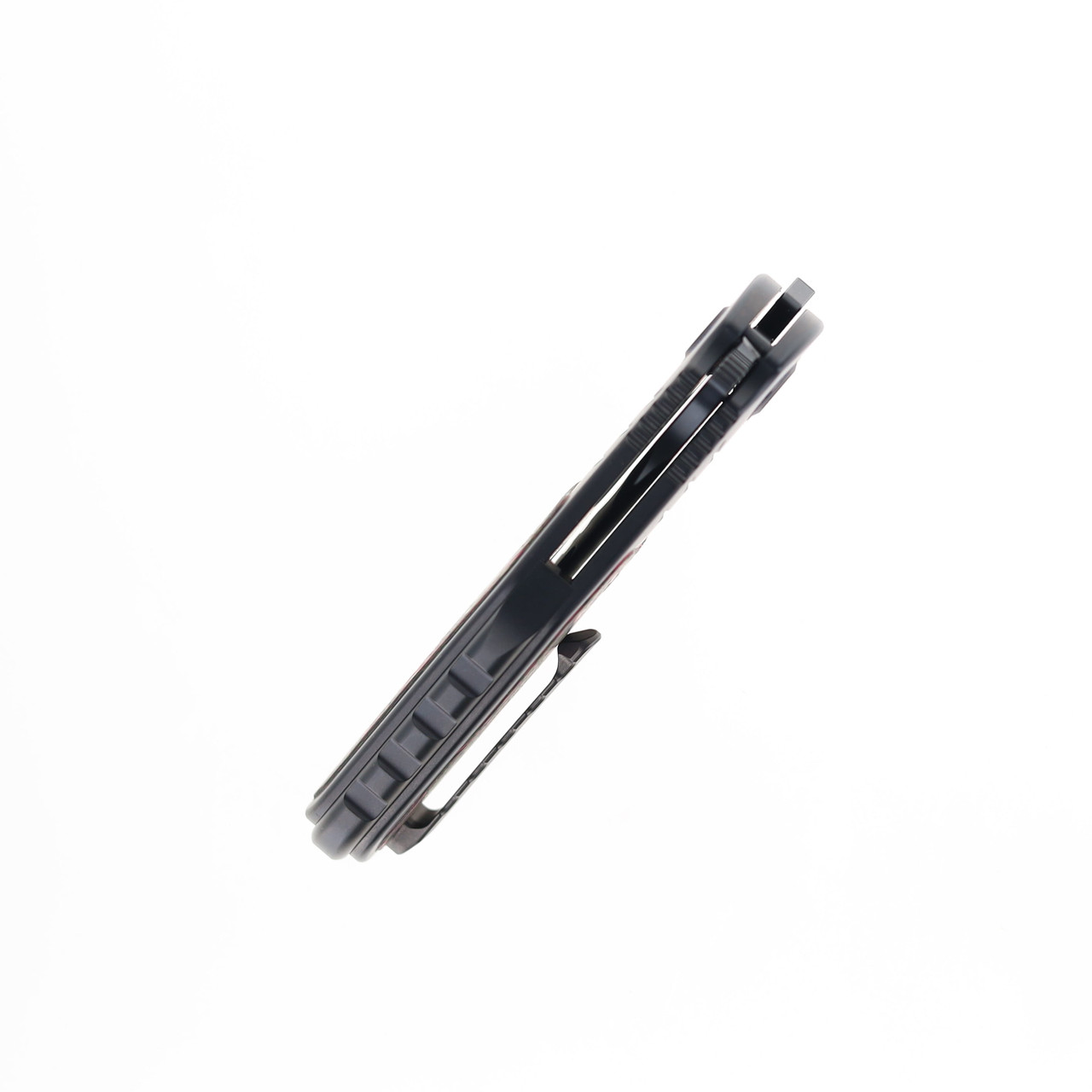 Kubey Stroller Folding Knife DLC Titanium/Damtanium CamoCarbon Handle ...