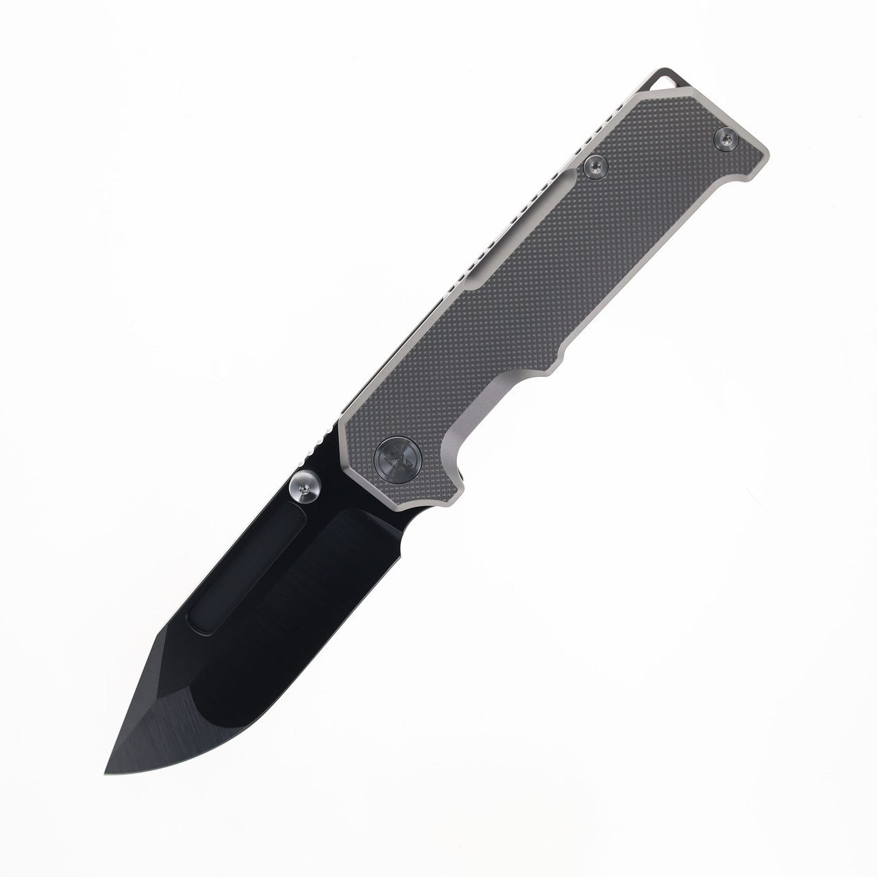 Miguron Geddon Folding Knife Grey Titanium Handle M390 Plain Edge MGR614GY