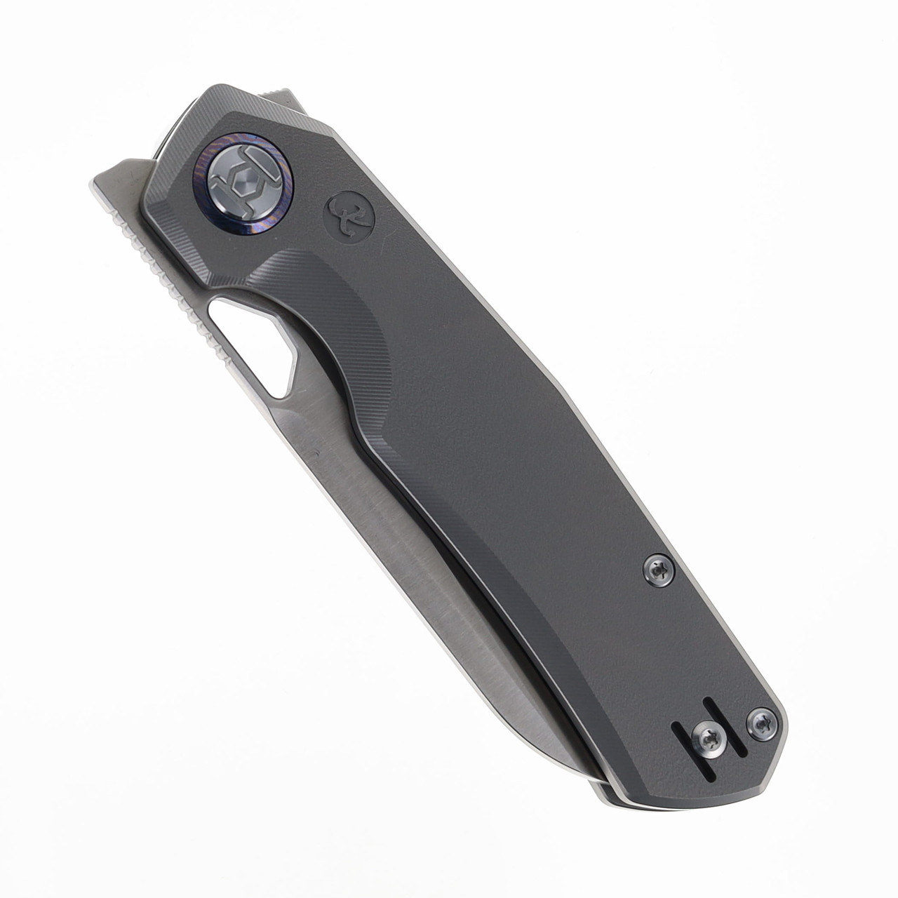 Kunwu S703 Sheepsfoot Satin Tao Vanax Titanium Folding Knife White