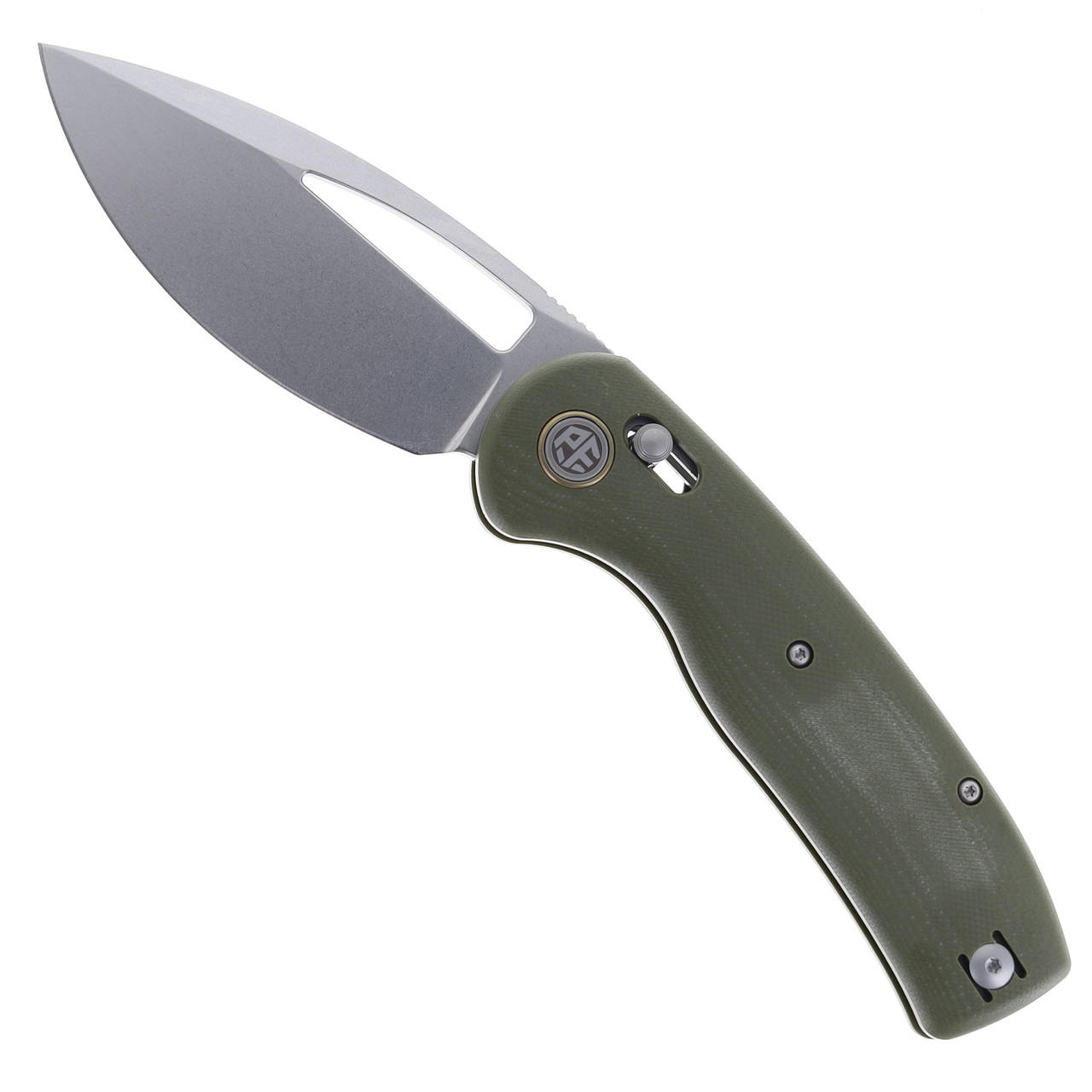 Petrified Fish P13GRW Viper K110 Steel Blade Green G10 Handle Crossbar ...