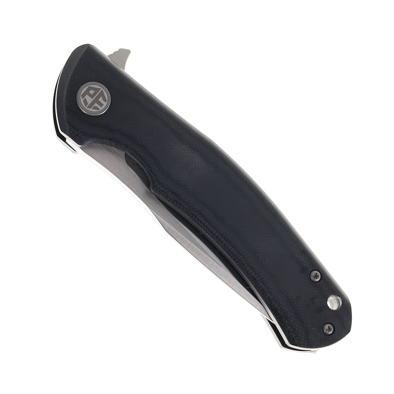 Petrified Fish Folding Knife Black G10 Handle K110 Plain Edge Satin ...
