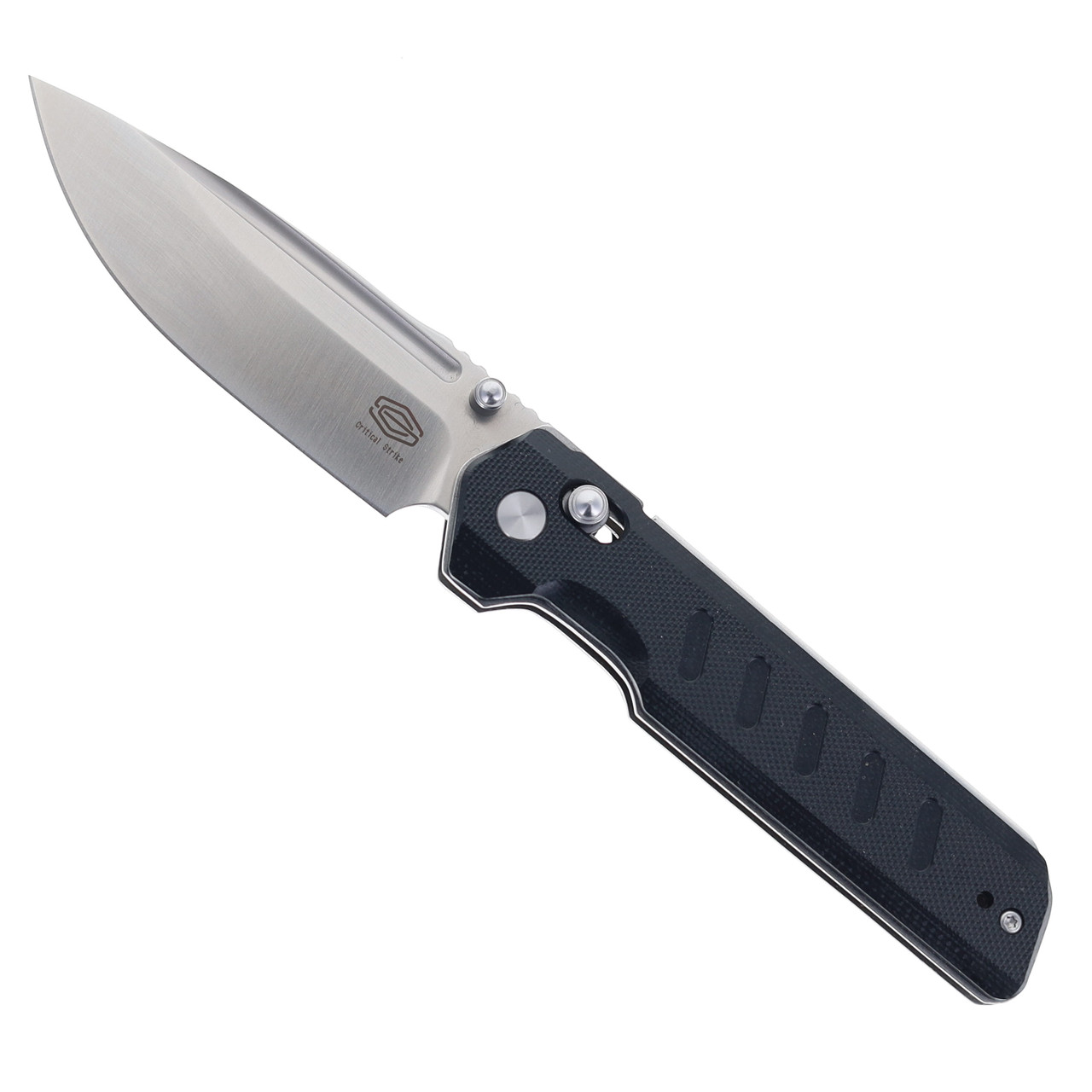 Critical Strike X504 Folding Knife Black G10 Handle VG-10 Plain Edge ...