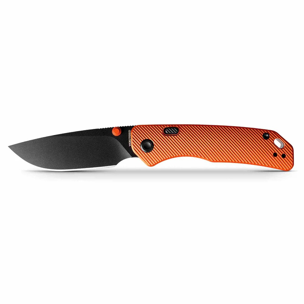 Vosteed Marten Folding Knife Orange Aluminum Handle 154CM Drop Point ...